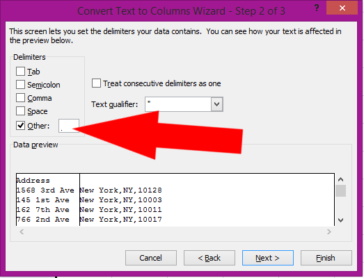 How To Use Excel Text To Columns To Separate Addresses German Pearls