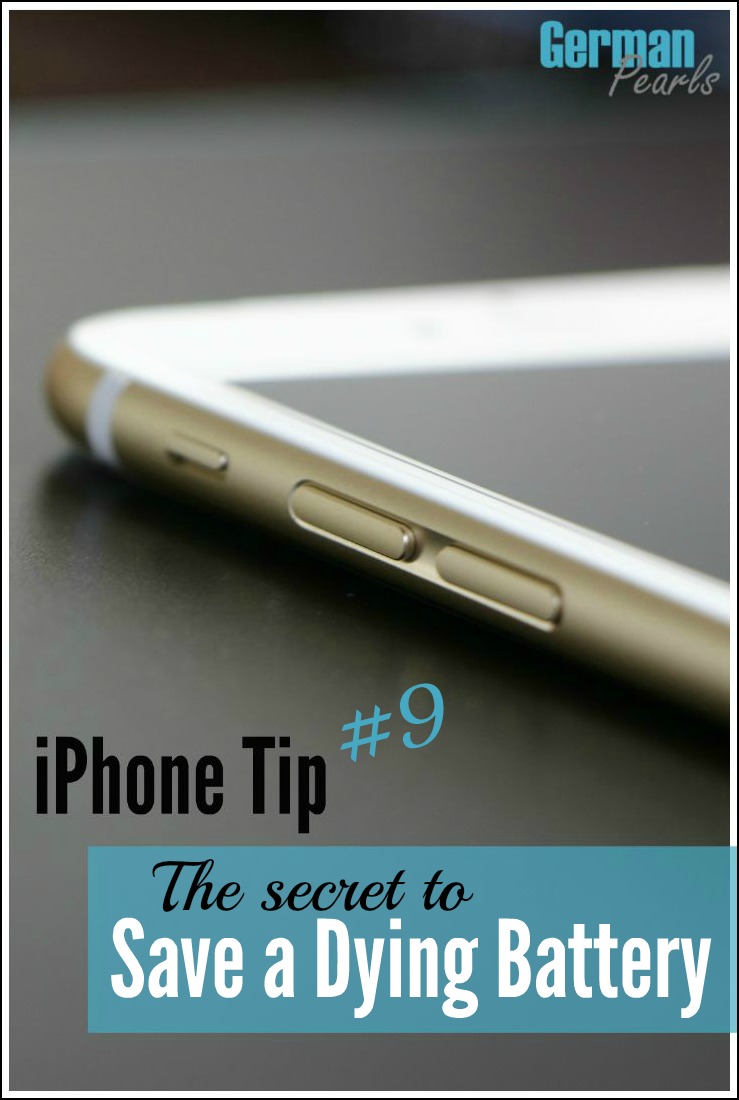 iPhone Tip #9 - The Secret to Save a Dying Battery - German Pearls