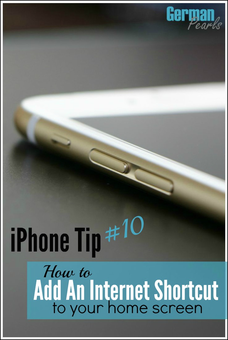 iPhone Tip #10 - Add an Internet Shortcut to your Home Screen - German ...