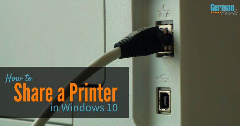 How to Share a Printer in Windows 10 to Create a Network Printer ...